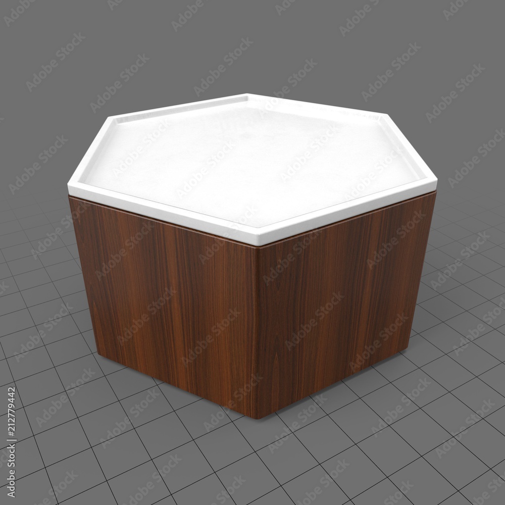 Hexagonal table Stock 3D asset | Adobe Stock