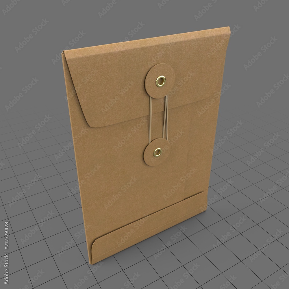 Long tied envelope Stock 3D asset | Adobe Stock
