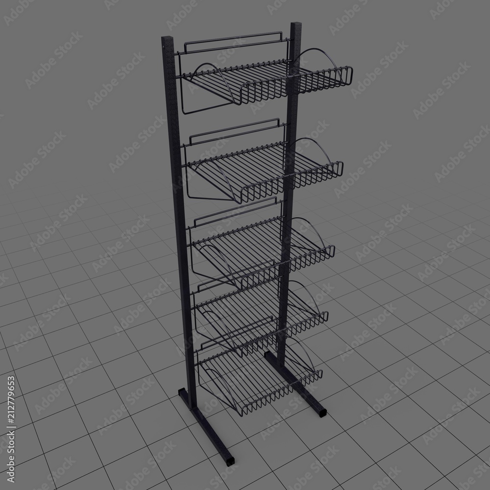 Slat rack display Stock 3D asset | Adobe Stock