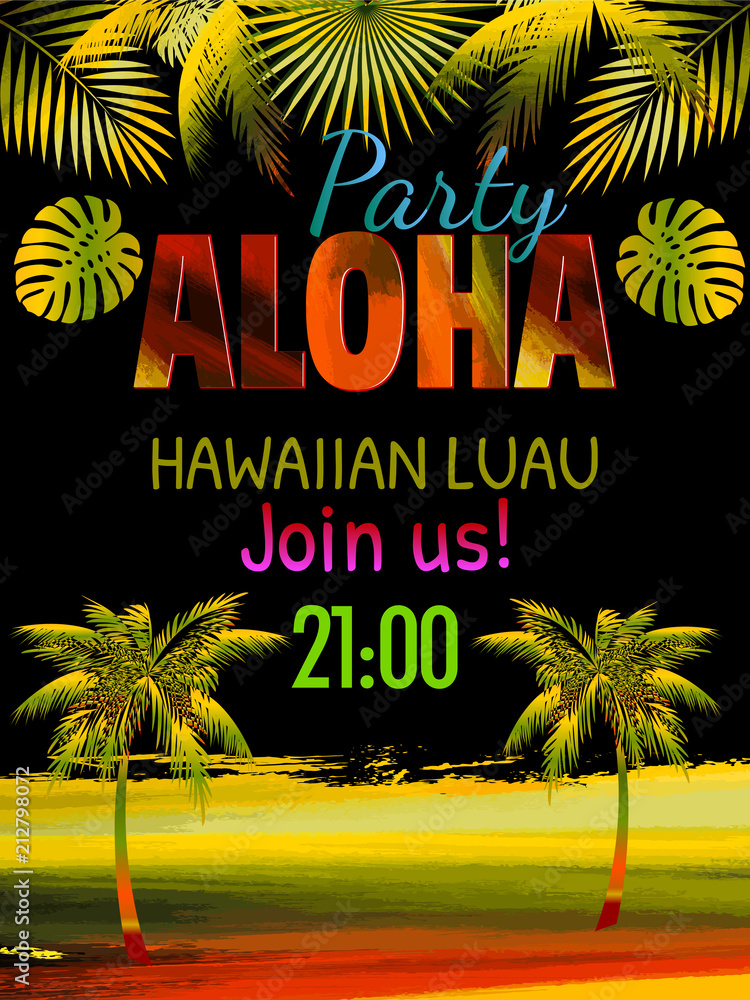 Aloha Hawaii. Best creative design for poster, flyer, presentation ...