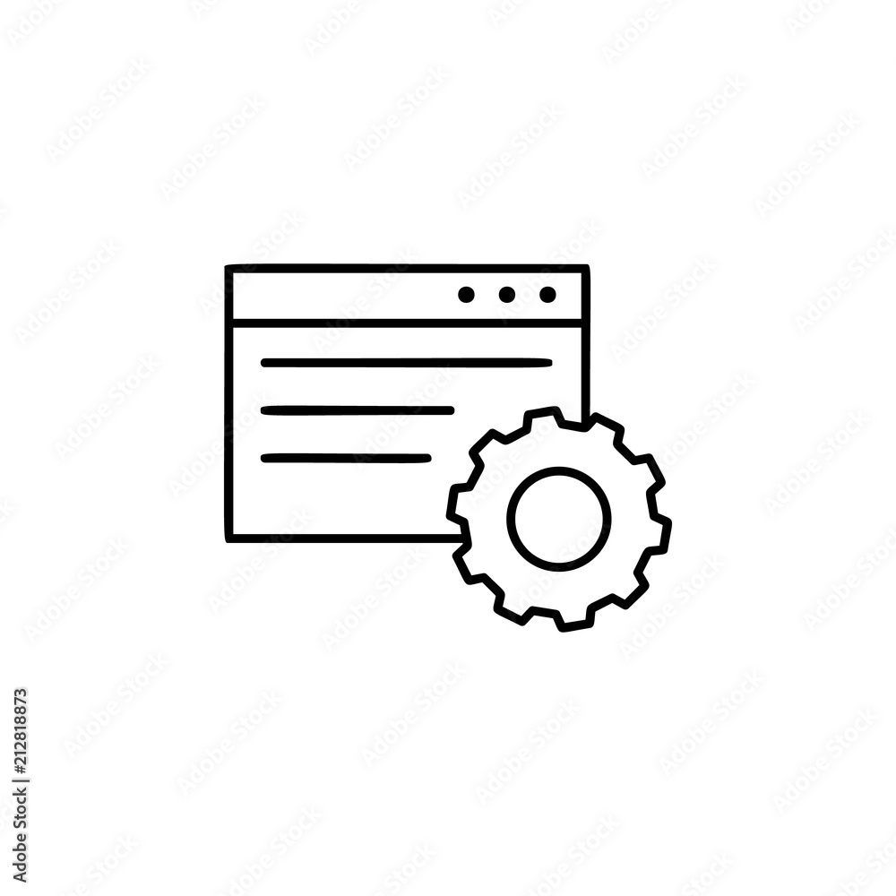 browser setup icon. Element of automation icon for mobile concept and ...
