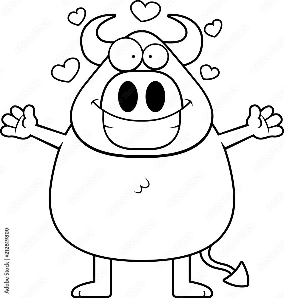 Cartoon Devil Hug Stock Vector | Adobe Stock