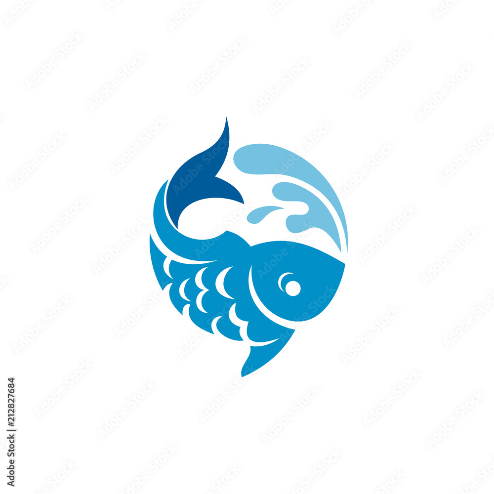 Fish Logo Design template Stock Vector | Adobe Stock