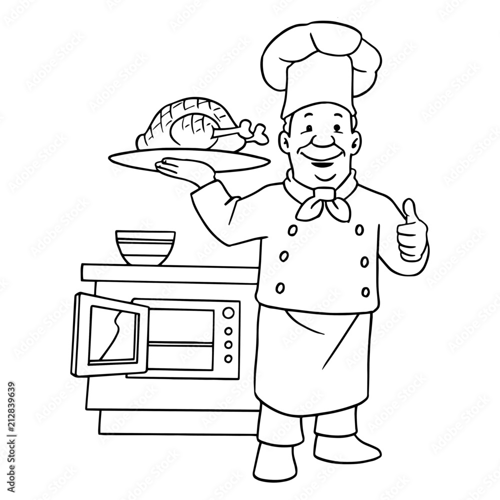 Chief cartoon illustration isolated on white background for children ...