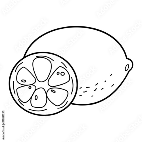 Cute lemon cartoon illustration isolated on white background for ...