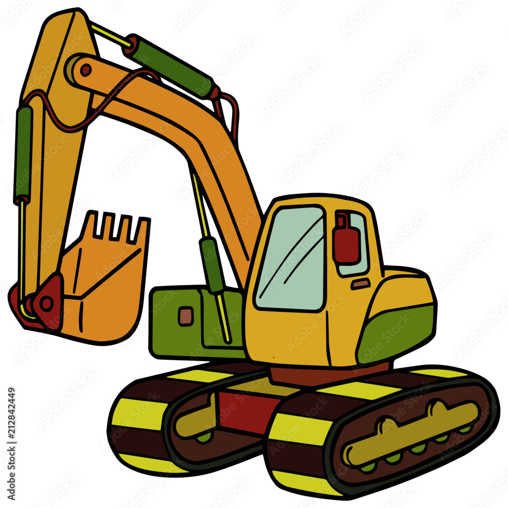 Earth mover cartoon illustration isolated on white background for ...