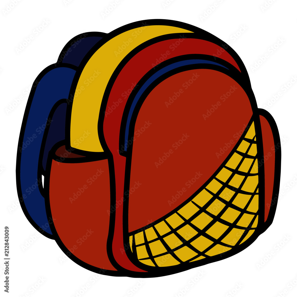 School bag cartoon illustration isolated on white background for ...