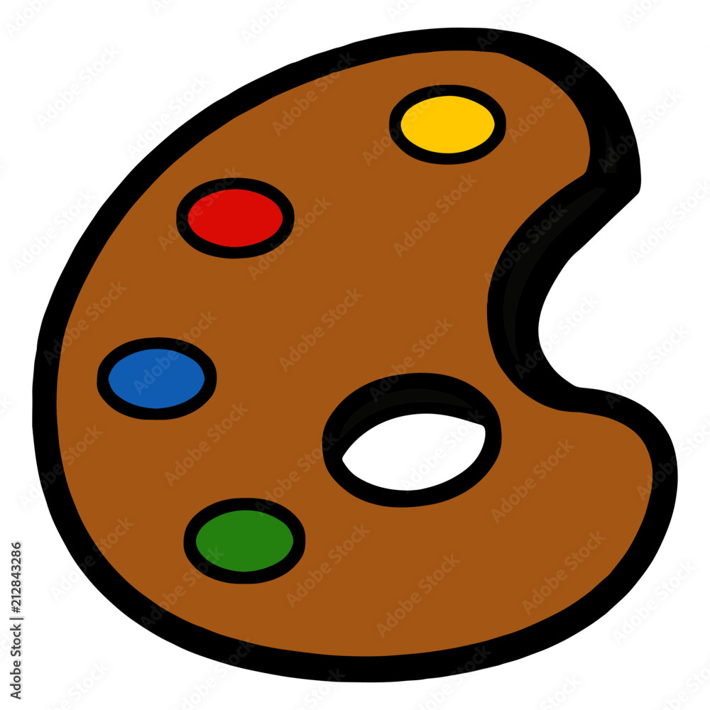 Palette Color cartoon illustration isolated on white background for ...