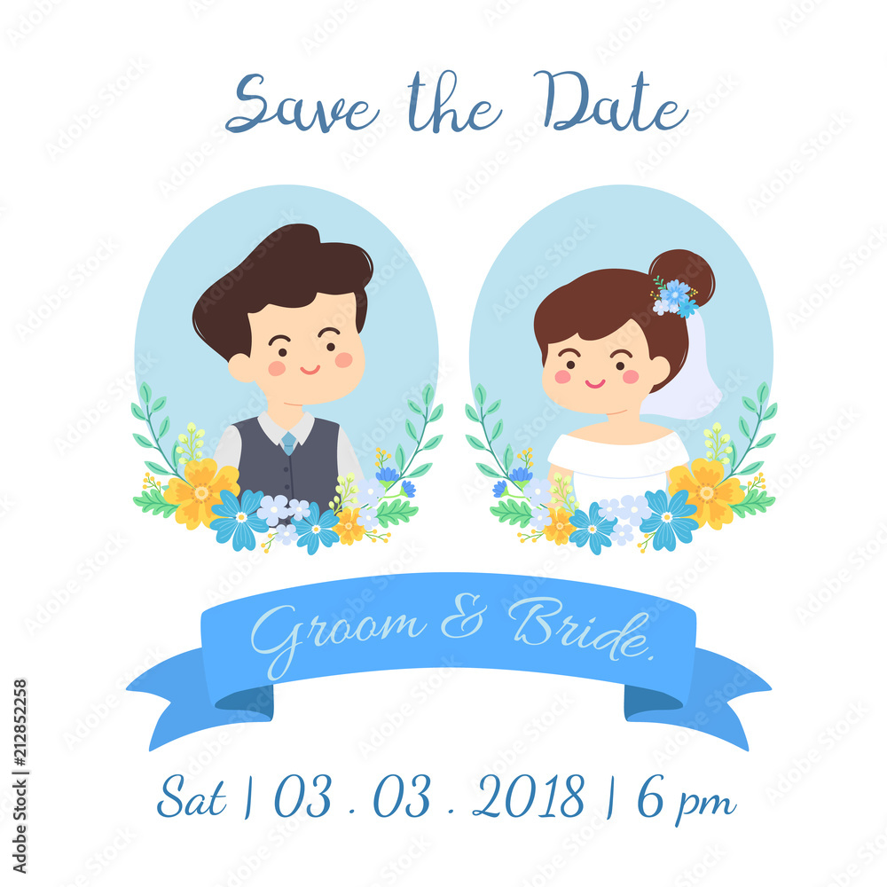 Cute Wedding Illustration