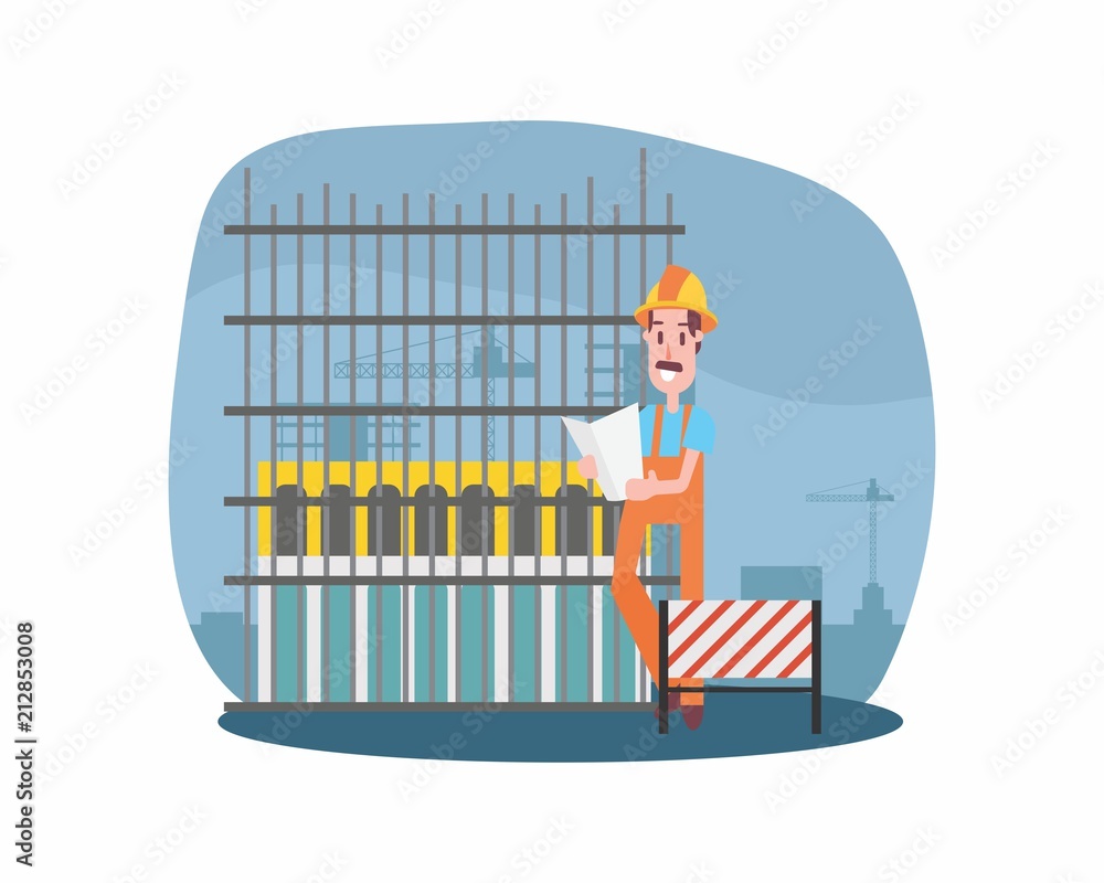 construction worker foreman builder construction site engineer ...