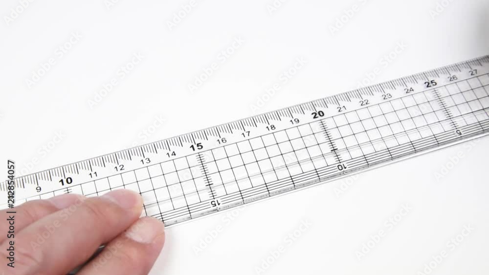 drawing a line with a ruler and pencil. Stock Video | Adobe Stock