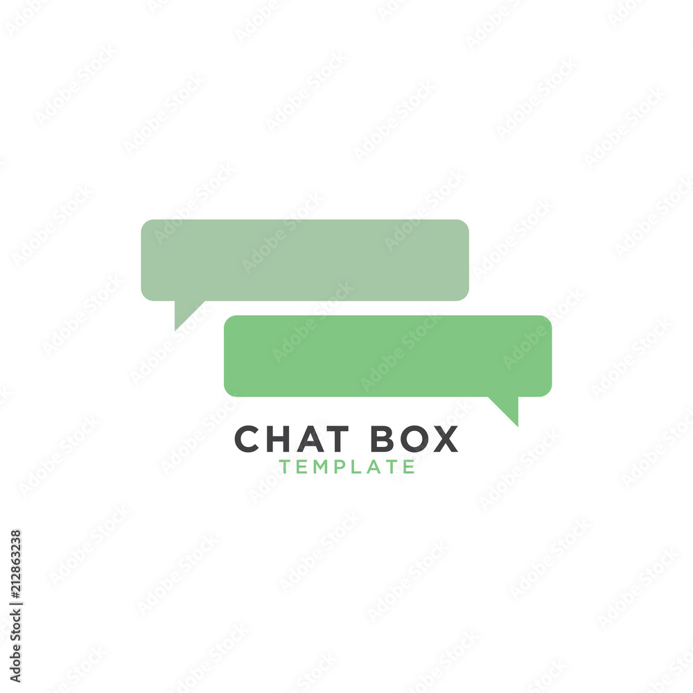 Chat box graphic template Stock Vector | Adobe Stock