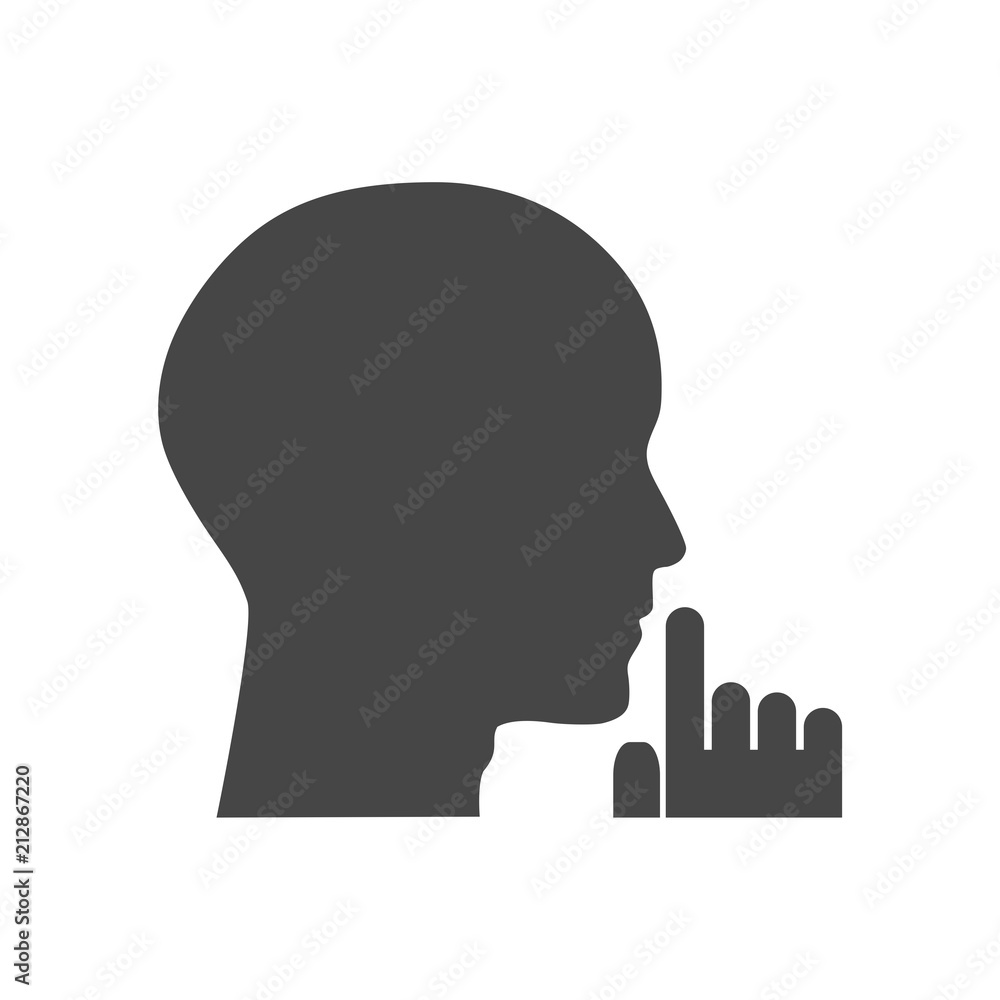 Silence icon, Be quiet icon Stock Vector | Adobe Stock