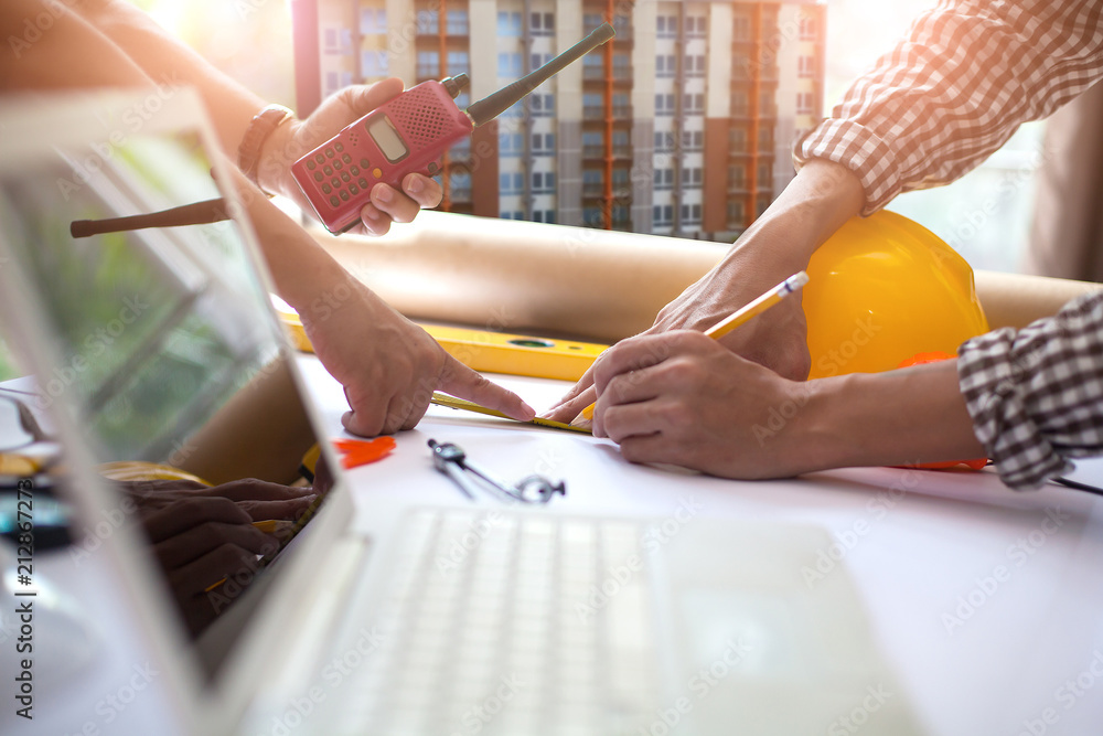 Engineering is calculating the structure of the building plan and ...