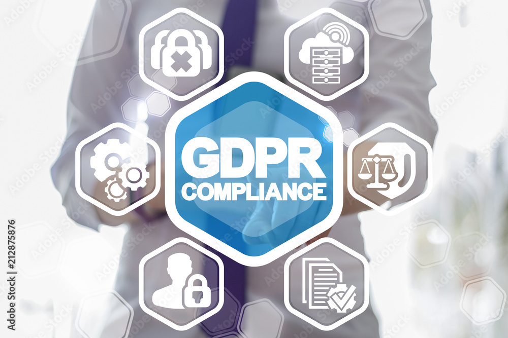 GDPR Compliance. General Data Protection Regulations Compliant concept ...