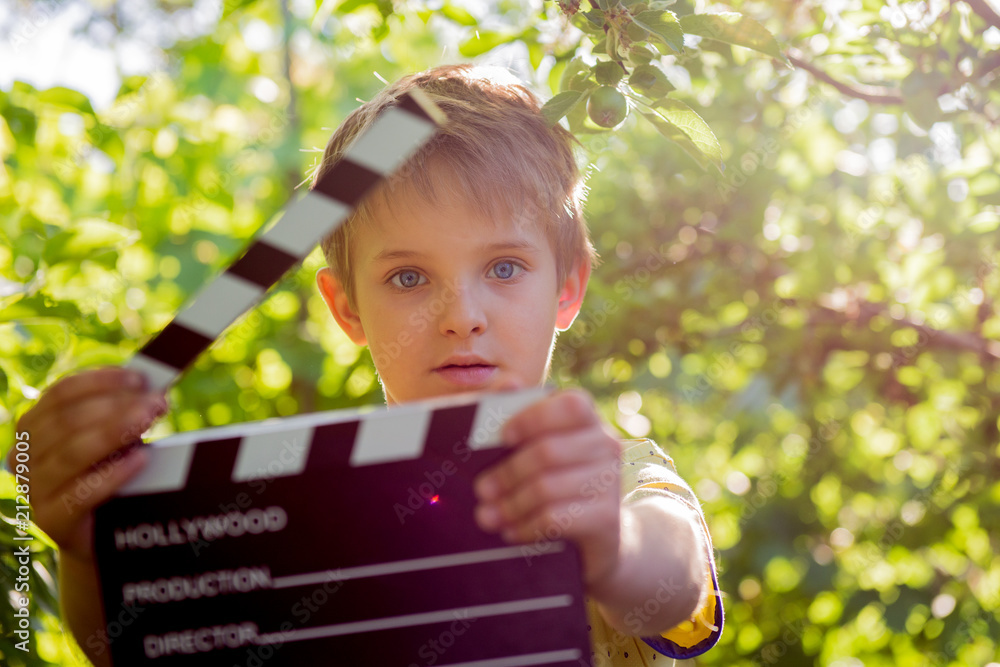 Film is shot, Filming of children's film, Cartoons for children. Take ...