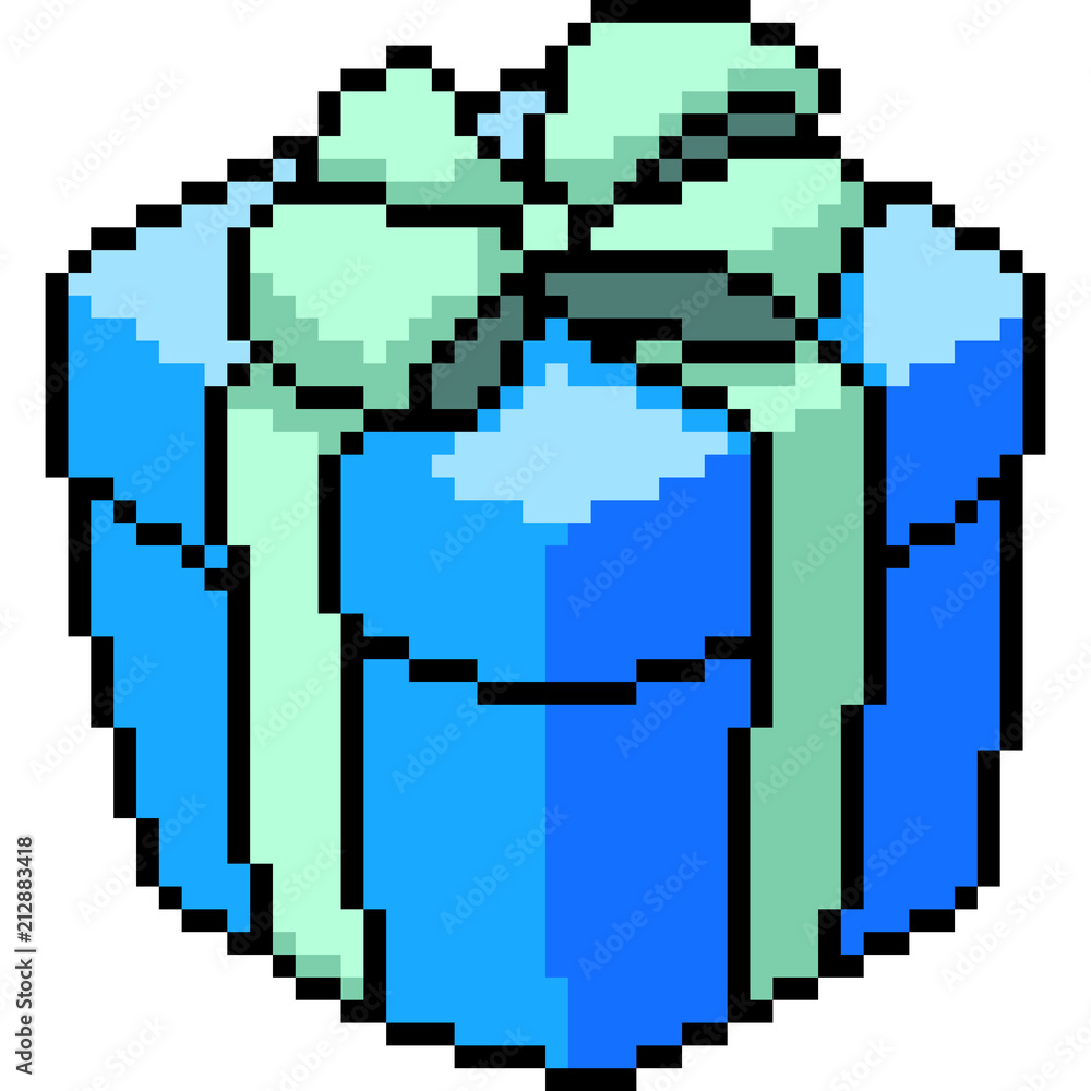 vector pixel art present box Stock Vector | Adobe Stock