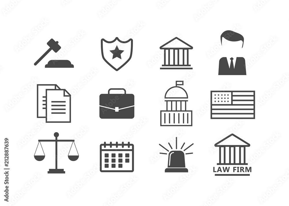 Lawyer concept. Lawyer icons in flat style. Lawyer sign and symbol ...