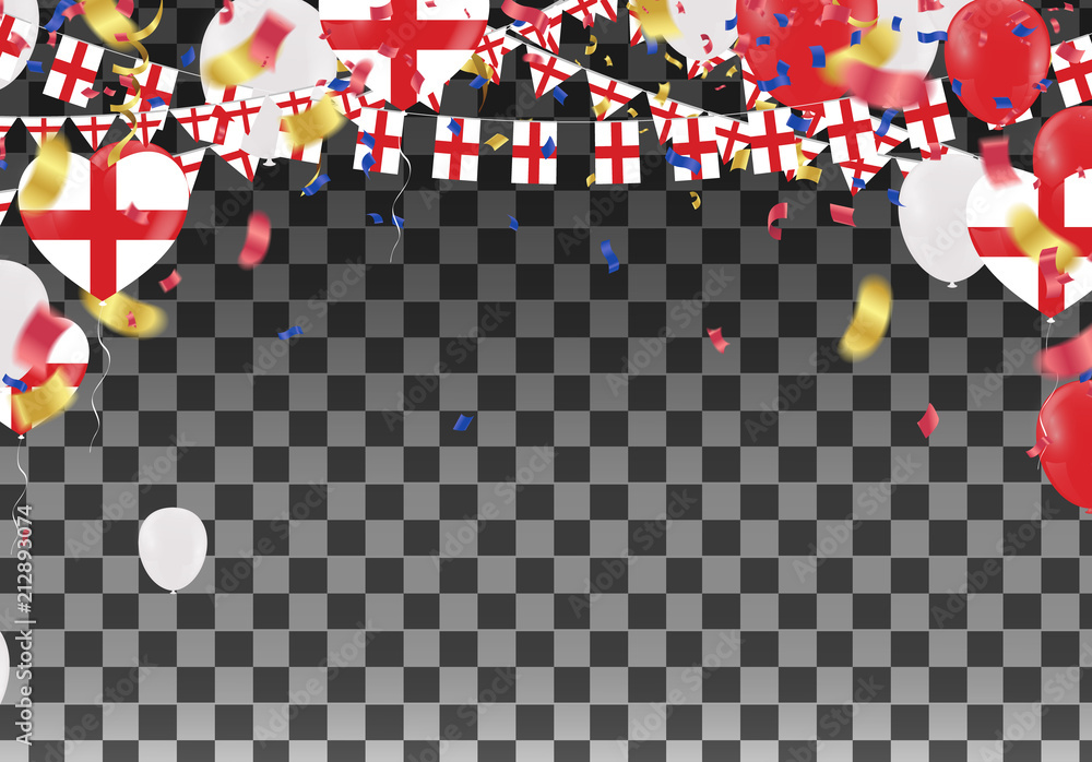 England Balloons with Countries flags of national England flags team ...