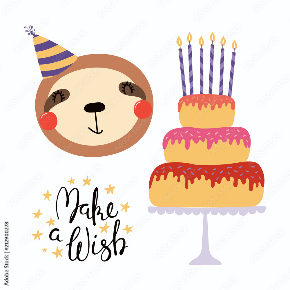 Birthday Hat Sloth