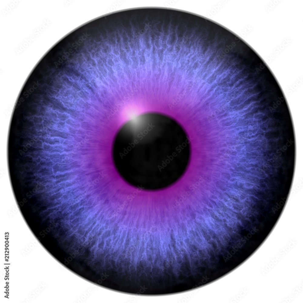 Purple eye 3d texture, white background Stock Illustration | Adobe Stock