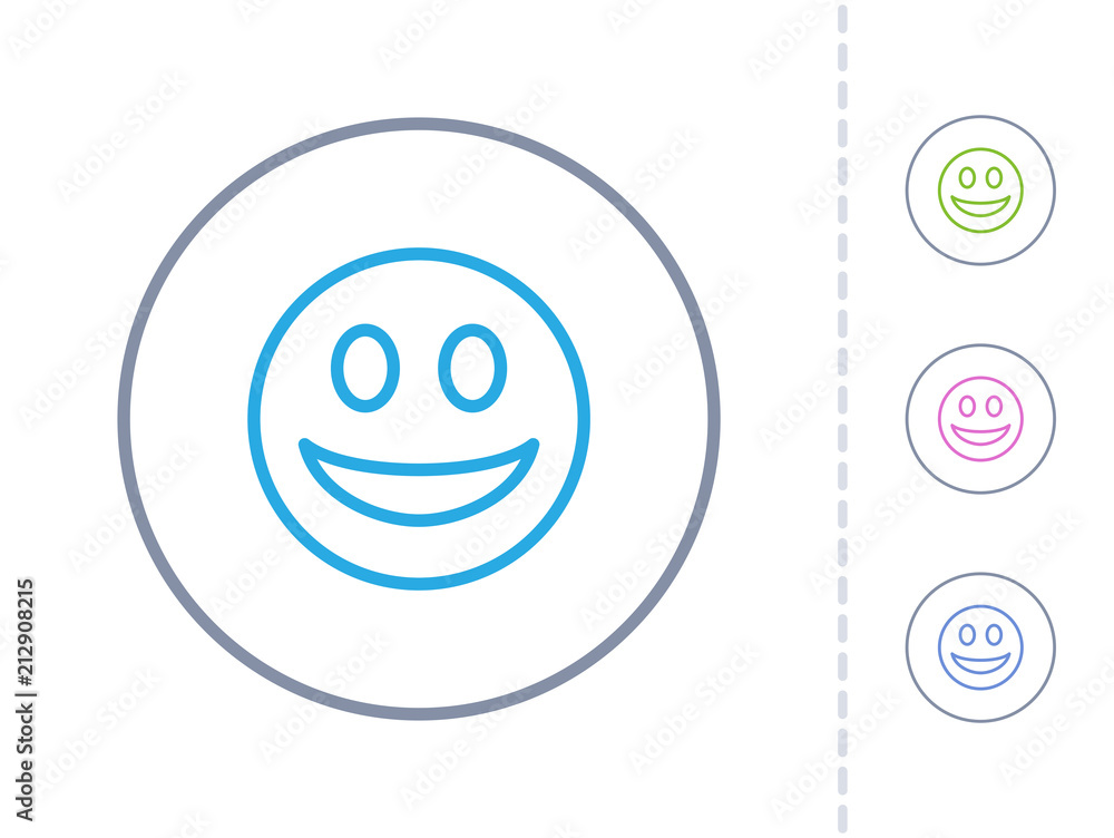 Smiley - Simple Icons Stock Vector | Adobe Stock