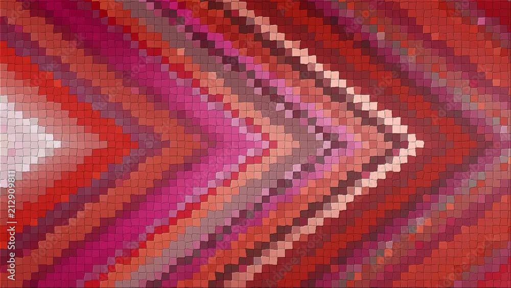 Mosaic based on abstract angular animation of dynamic composition of ...