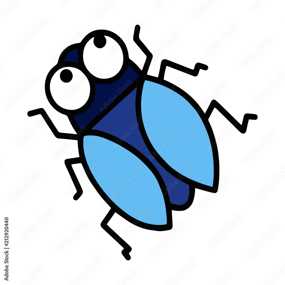 Cute firefly cartoon illustration isolated on white background for ...