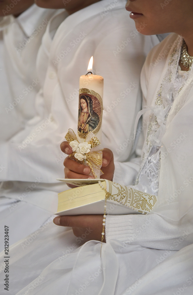 Communion Scenes Sacrament ceremony in Mexico Stock Photo | Adobe Stock