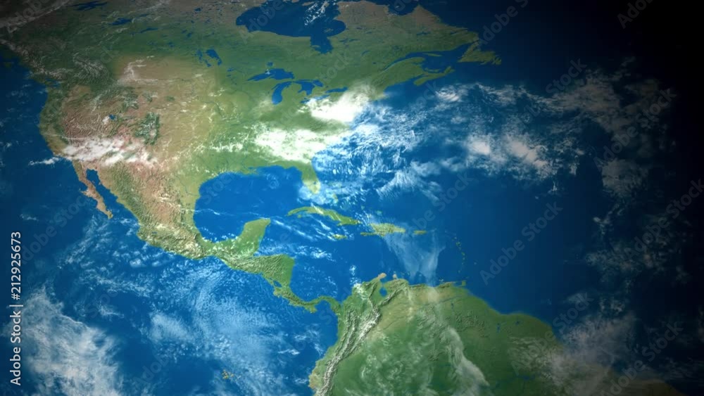 4k World Map Animation/ Animation of an earth planet surface from ...