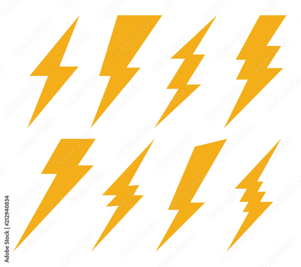Creative vector illustration of thunder and bolt lighting flash icon ...