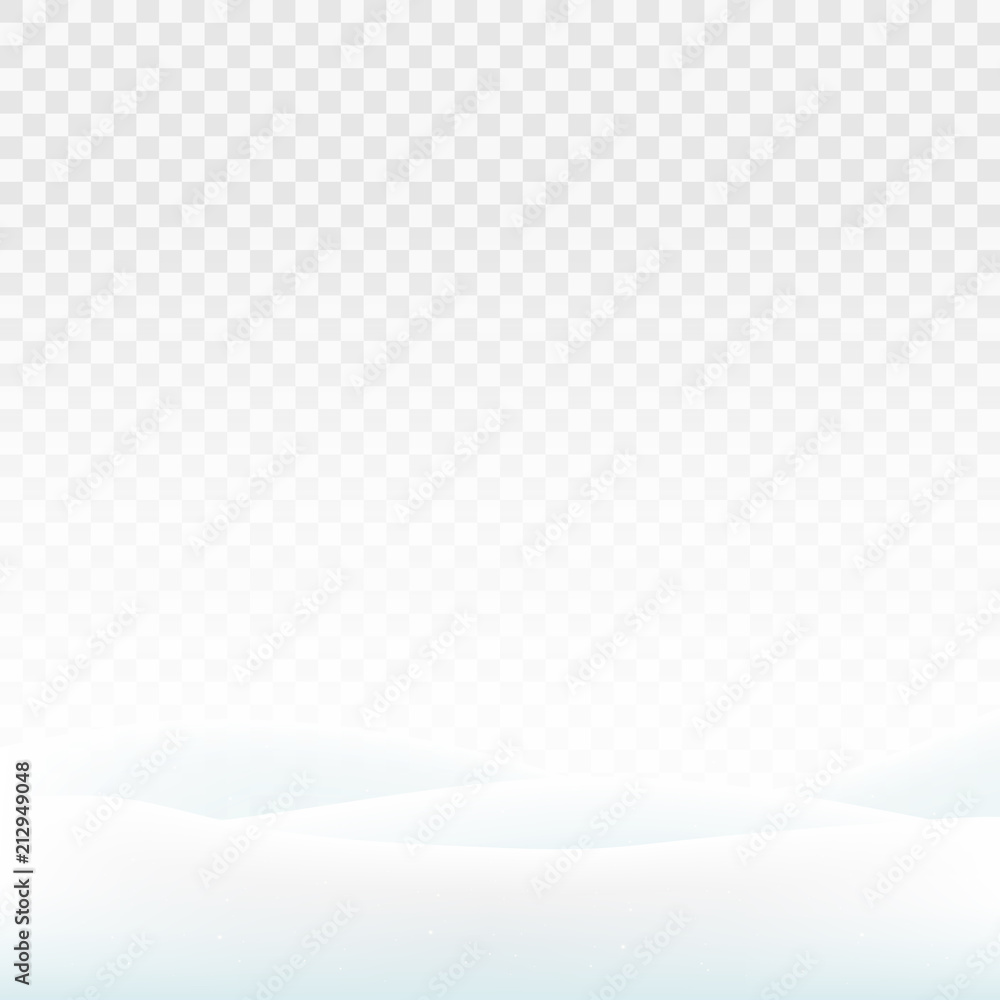Stock vector illustration snowdrifts isolated on a transparent ...