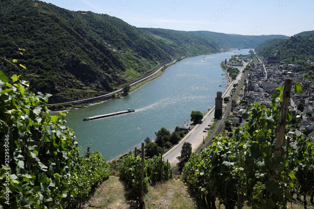 Oberwesel am Rhein - Welterbe Oberes Mittelrheintal - Stockfoto Stock ...