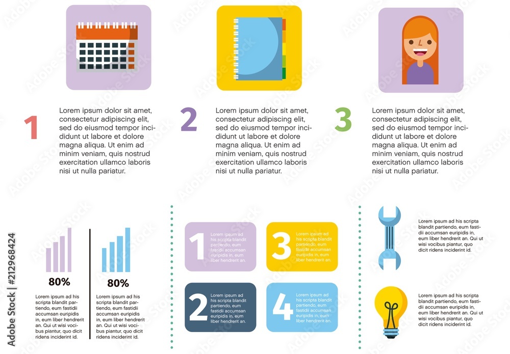 Project Management Infographic Layout Stock Template | Adobe Stock