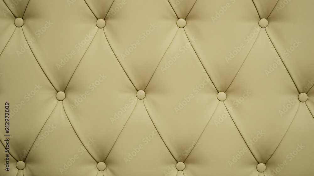 Coach-type leatherette screed tightened with buttons. Natural ...