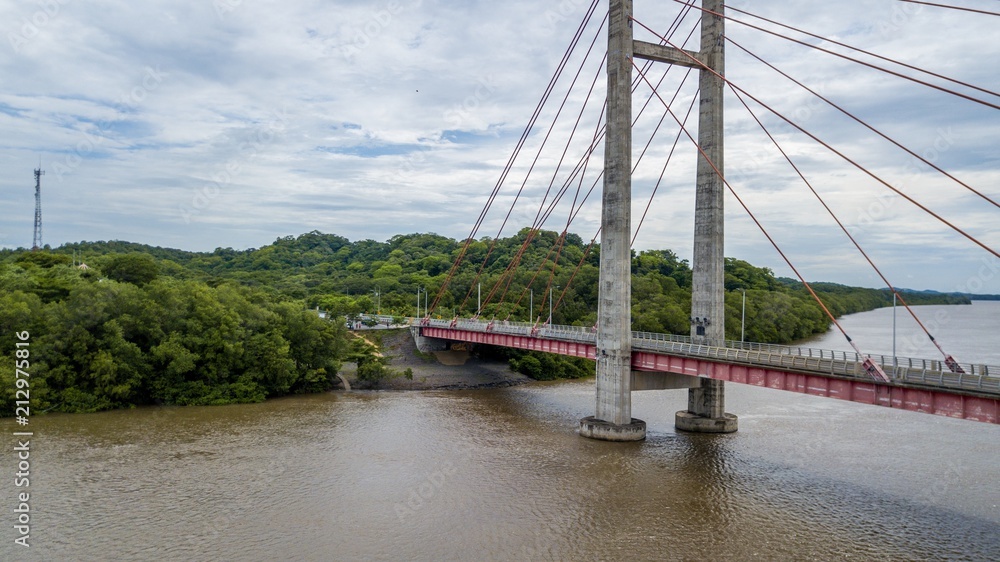 Beautiful aerial view of the Bridge Puente de la amistad Taiwan in ...
