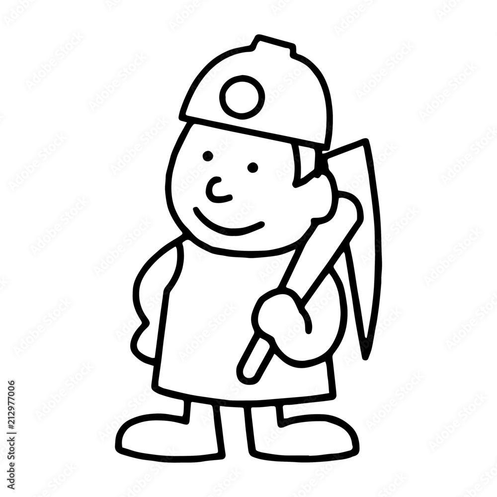 Miner cartoon illustration isolated on white background for children ...