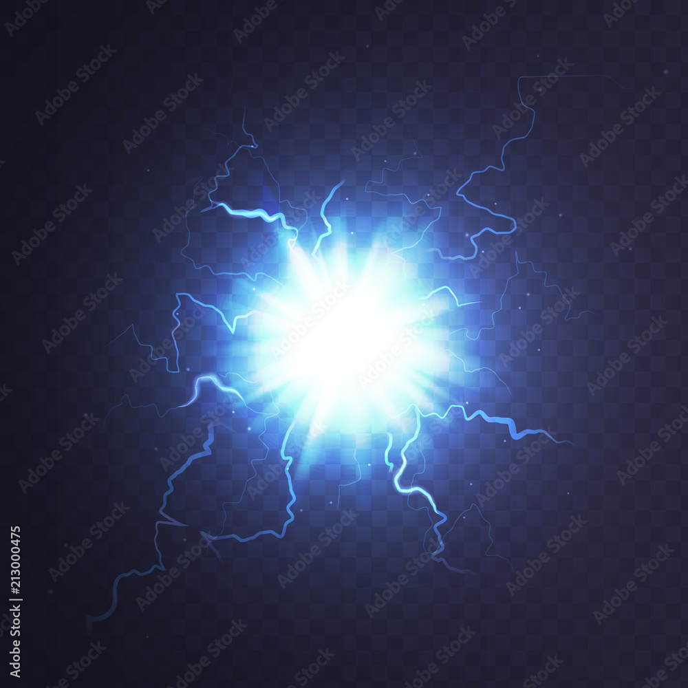 Blue Lightning Ball