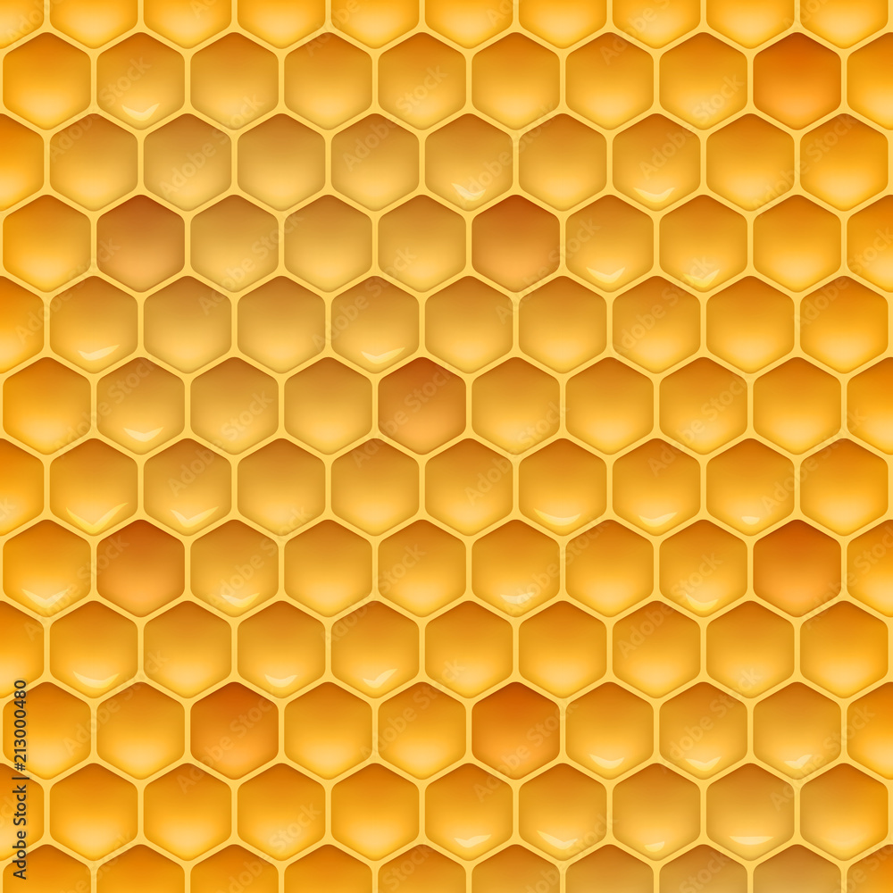 Stock vector illustration realistic honeycomb texture. Honey, beeswax ...