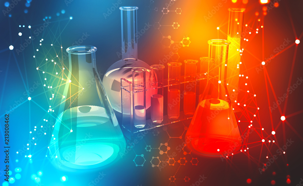 Medical research. Microbiology. Study of the chemical structure of ...