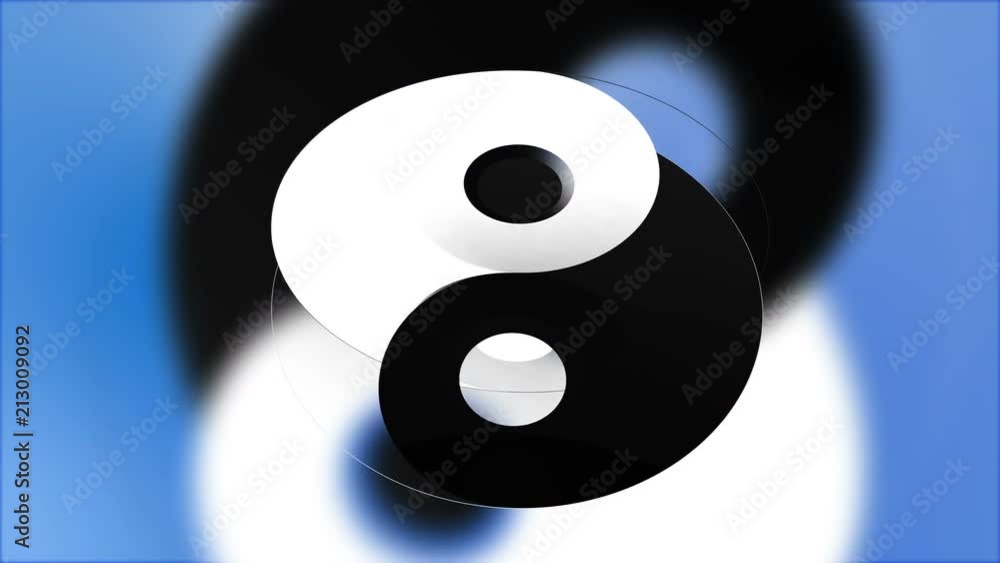 Cyclic Rotation Of The Yin Yang Symbol Stock ビデオ Adobe Stock