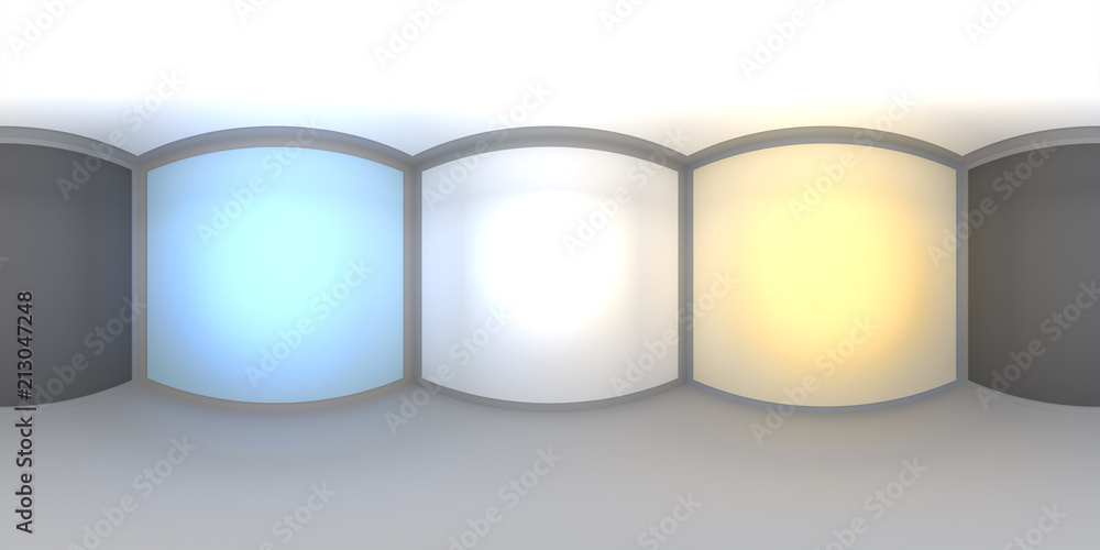 HDRi map cube with gradient light source for 3D rendering or VR ...
