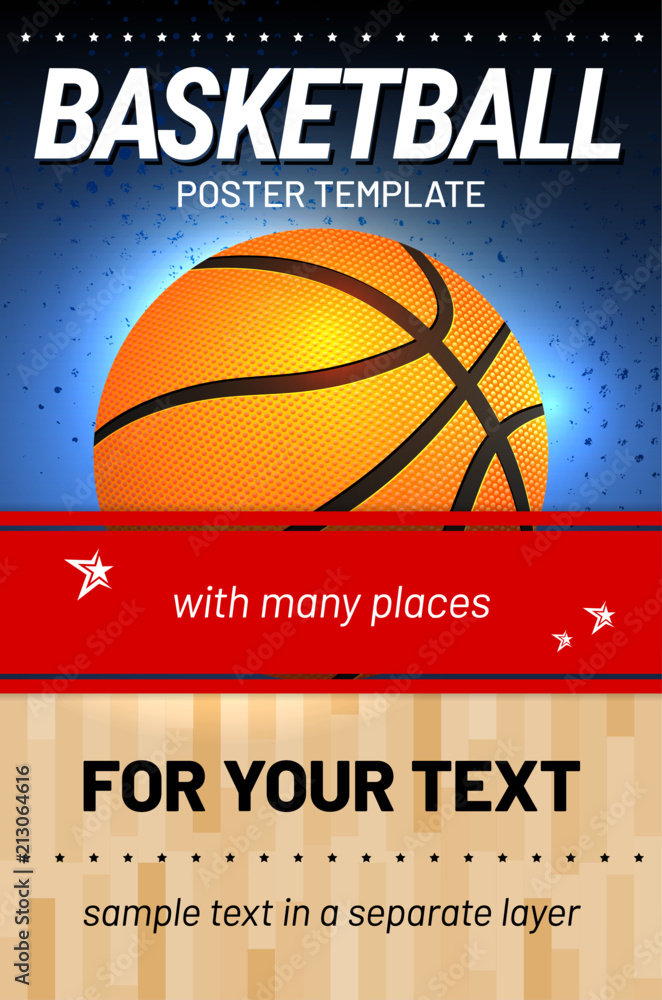 Basketball background - template for your sport design Stock Vector ...