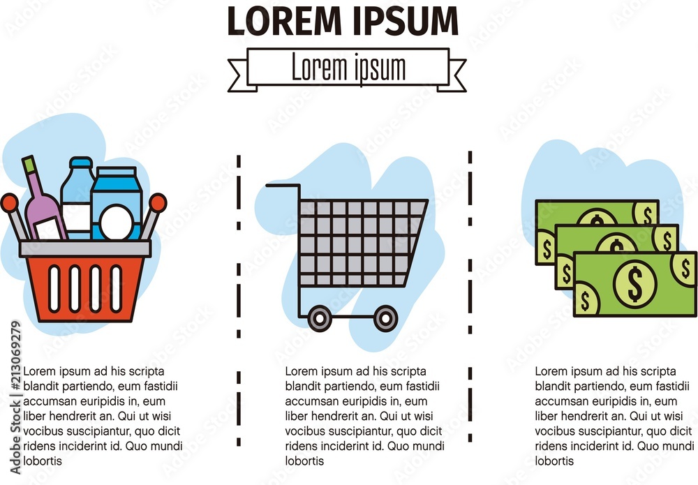 Grocery Store Infographic Layout Stock Template | Adobe Stock