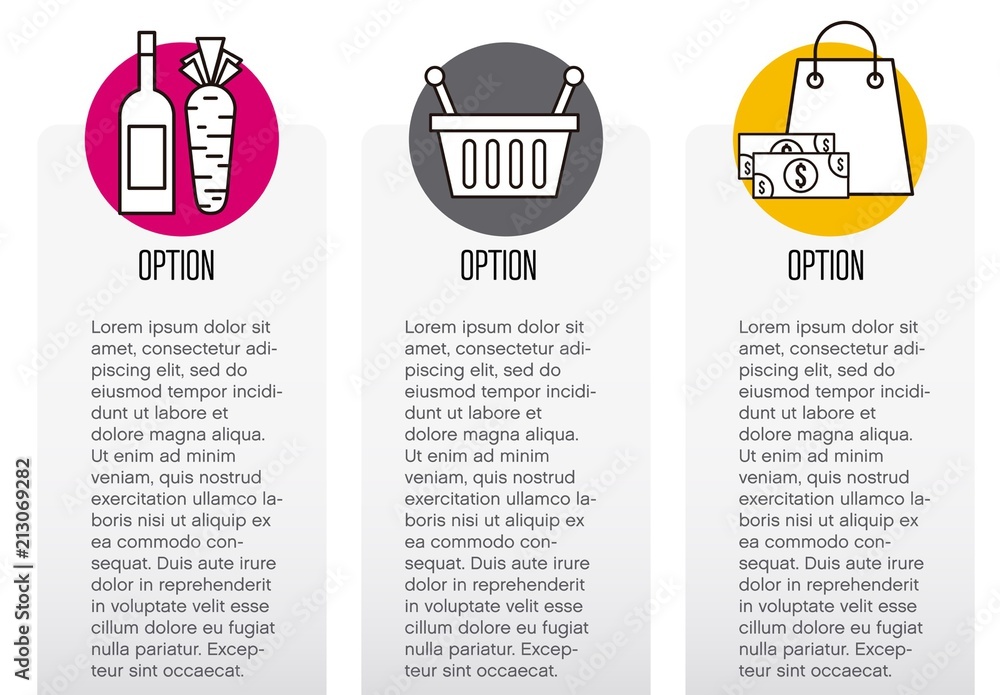 Grocery Store Infographic Layout Stock Template | Adobe Stock