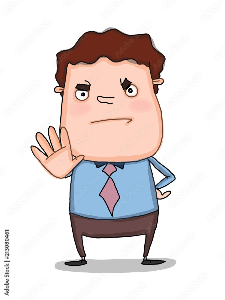 cartoon man hands up illustration Stock Illustration | Adobe Stock