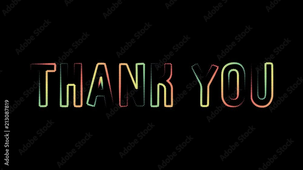 Thank you motion graphics animation revealer motion poster, banner text ...
