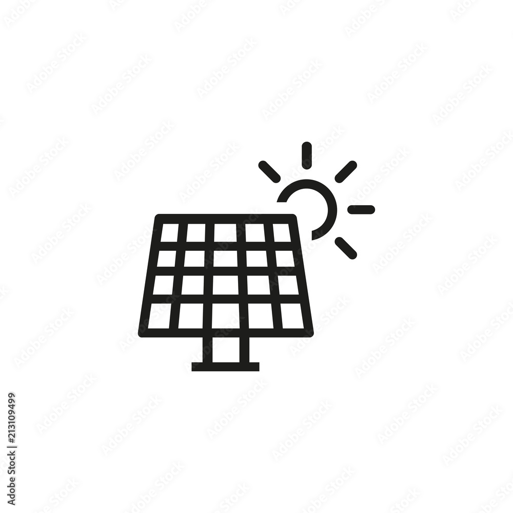 Solar energy line icon. Panel, sun, power. Renewable energy concept ...