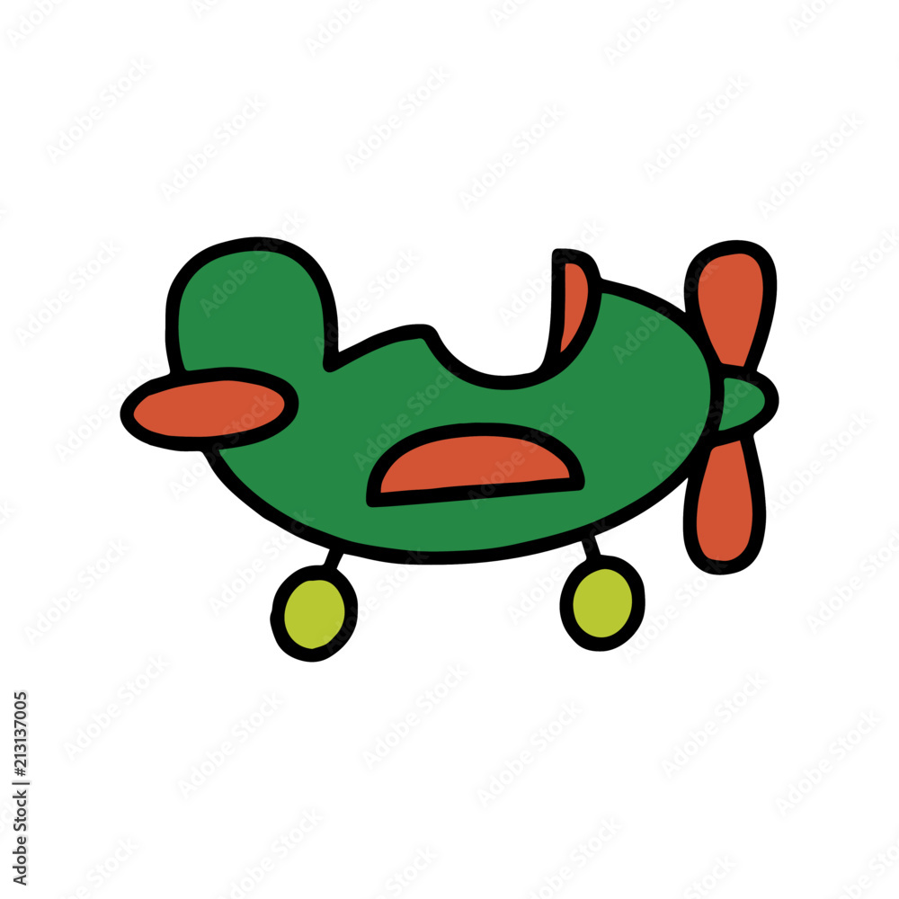 Cute plane cartoon illustration isolated on white background for ...