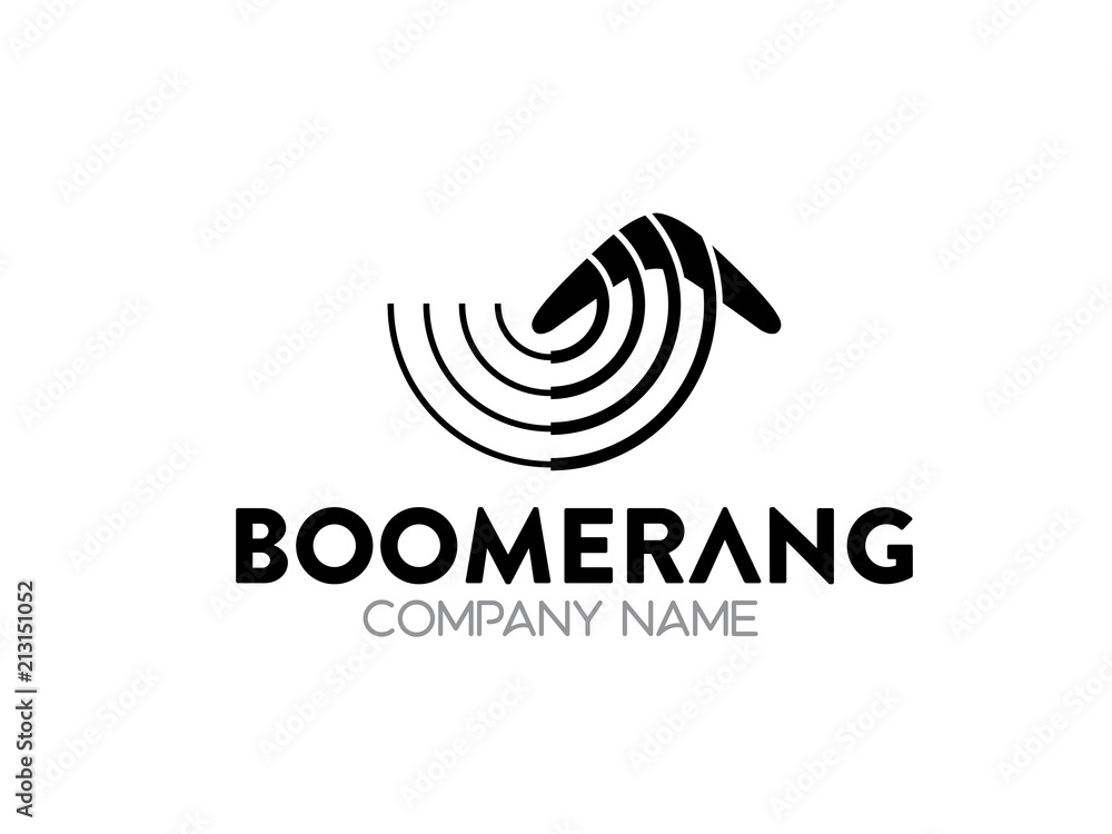 boomerang logo Stock Vector | Adobe Stock